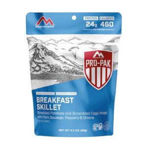 mountain house breakfast skillet pro-pak | freeze dried backpacking & camping food | one serving | gluten-free