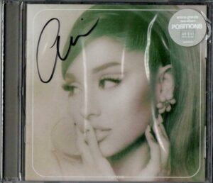 ariana grande signed autograph positions cd booklet - very rare, factory sealed! - music miscellaneous memorabilia