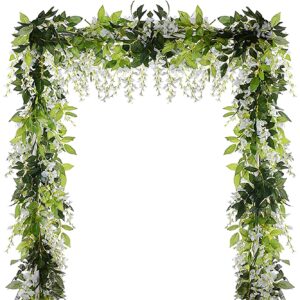 5 pcs wisteria garland artificial flower arch floral garland decor fake hanging flowers for wedding arch