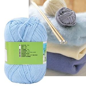 jeanoko popular medium-fine bamboo charcoal line cotton woven sweater scarf yarn with a crochet for knitting crocheted work(sky blue) yarn