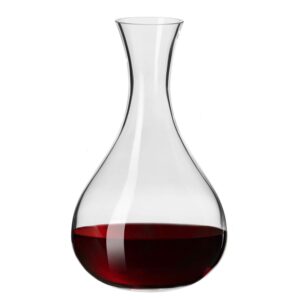 krosno elegant wine decanter, 54.1 oz, harmony collection, accessory for wine lovers, lead-free crystal glass wine decanters and carafes, red wine pitcher, made in europe