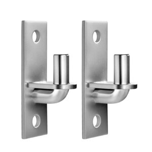 wall mount gate hinge, gate hinges heavy duty, 2 pack chain link fence gate hinges, wall mount gate hinges with 5/8 hinge pin (screws not included)