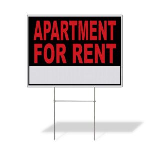 fastasticdeals weatherproof yard sign apartment for rent business b black lawn garden 24x18 inches 2 sides print