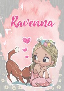 ravenna: taccuino a5 | nome personalizzato ravenna | regalo di compleanno per moglie, figlia, sorella, mamma | design: gatto | 120 pagine a righe, piccolo formato a5 (14.8 x 21 cm) (italian edition)