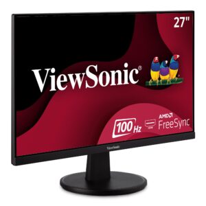 viewsonic va2747-mh 27 inch full hd 1080p monitor with freesync, 100hz, ultra-thin bezel, eye care, hdmi, vga inputs for home and office