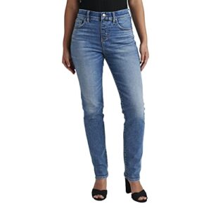 jag jeans women's valentina high rise straight leg pull-on jeans-legacy, phoenix blue, 6