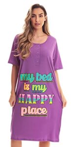 just love short sleeve nightgown sleep dress for women sleepwear 4361-487-3x