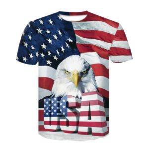 cerbukt men's american flag 3d print with the eagle t-shirt,multicolored3,l