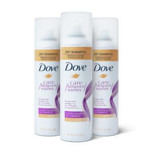 dove dry shampoo volume and fullness 3 count hair treatment for oily hair, cleansing hair volumizer 5 oz