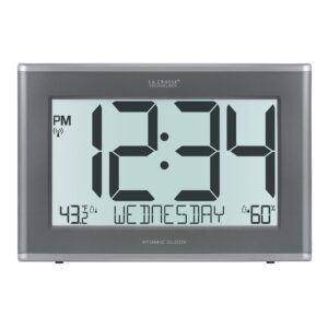 la crosse technology 513-21867-int extra-large slim atomic digital clock with backlight