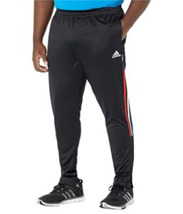 adidas men's tiro 21 track pants, black/team royal blue/vivid red, 3x-large