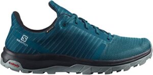 salomon men's outbound prism gore-tex hiking shoes for men, legion blue/mallard blue/monument, 11