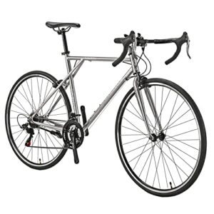 eurobike road bike, xc560 700c road bikes for men, 21 speeds,lightweight bicycle, mens road bicycle, commuter bike (silver)