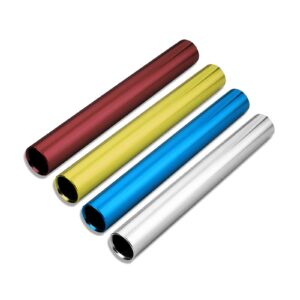 xmwangzi aluminum track field relay batons, race equipments for running race team, suitable for outdoor sports practice athlete, corrosion resistant high strength smooth surface