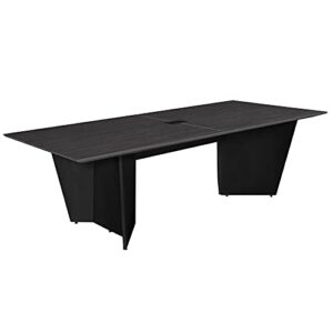 regency conference room table, 8 ft, ash grey/black