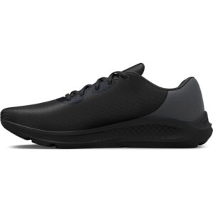 under armour men's charged pursuit 3 running shoe, black (002)/black, 10.5 x-wide