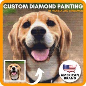 vanilla and cinnamon custom diamond painting kits for adults - personalized diamond art, custom diamond art kits, round drill(11.8 inch / 20x30 cm)