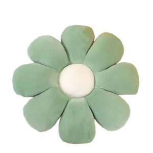 anye polypropylene flower-shaped throw pillow floor cushion office sedentary tatami car butt cushion (green, 40cm)