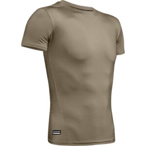 under armour men's heatgear tactical compression short-sleeve t-shirt, federal tan (499), x-small