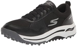 skechers men's arch fit golf shoe sneaker, black/white, 12