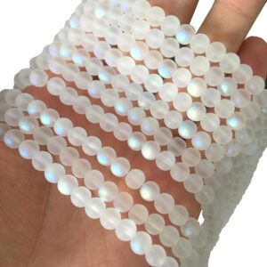 cchude 200 pcs matte crystal glass beads mermaid aurora beads with hole jewelry making crafts diy 4mm