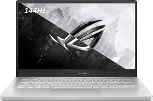 asus rog zephyrus g14 vr ready gaming laptop, 14" 144hz full hd ips display, 8 cores amd ryzen 9 5900hs,nvidia geforce rtx 3060, moonlight white-tikbot accessories (40gb ram|2tb pcie ssd)