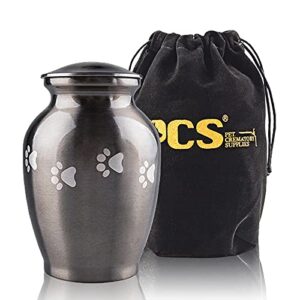 pcs pet memorial cremation urns for dogs and cats ashes, dog keepsake urns for ashes with paw prints-small