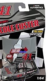 winners 2021 cole custer #41 tooling authentics wave 5 car 1:64 scale diecast with mini hood insert car measures 3 in long x 1 in wide x 1 in tall