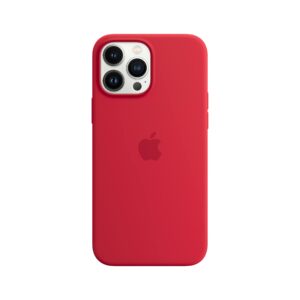 apple iphone 13 pro max silicone case with magsafe – (product) red