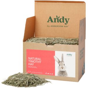 andy by anderson hay timothy hay, 15 lbs, premium rabbit food for balanced nutrition