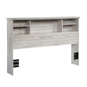 sauder river ranch full-queen headboard, white plank finish