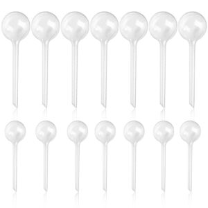 14 pcs plant clear watering bulbs,plastic automatic self-watering globes,garden water device watering bulbs for plant flower indoor outdoor