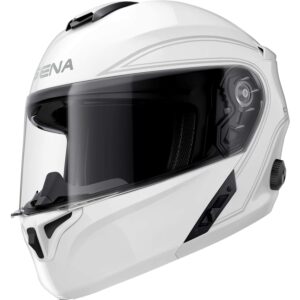 sena outrush modular smart helmet (gloss white, xx-large)