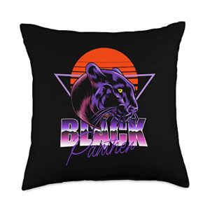 bahaa's tee stay away cool wild black tiger illustration graphic designs throw pillow, 18x18, multicolor