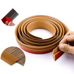 7ft floor transition strip self adhesive edging trim strip carpet to tile transition strip for doorways suitable for threshold transitions with a height less than 5mm (light brown)