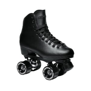 sure-grip malibu unisex roller skates | stylish and durable vegan leather upper | equipped with sturdy aluminum trucks and abec 3 bearings - wheels featuring an 88a hardness rating, made in usa