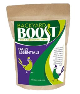 backyard boost daily essentials chicken feed | palleted high protein food for laying hens | 2.5 pound bag