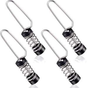 moxweyeni boat flag clips stainless steel marine flag clips for halyards outrigger lines antennas stern lights flagpole rope fishing(4 pack)