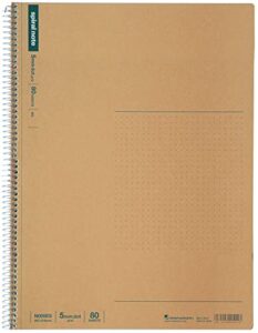 maruman spiral note basic 8.58 x 11.69 inches (a4) after detached, 5mm dot grid, 80 sheets (n005es),white