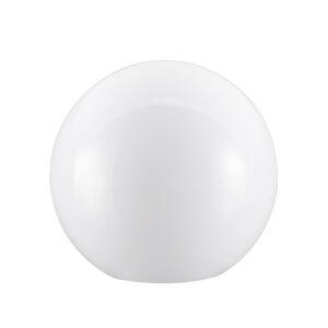 aspen creative 28002-31, 7-3/4" white acrylic replacement lamp post globe with 3-3/4" neckless opening