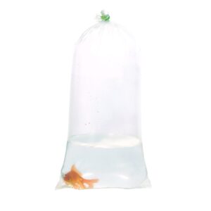 alfa fishery bags round corners bottom leak proof clear plastic fish bags size 10 inches for marine & tropical fish transport 2 mil. (10" x 24" / 100 pack)