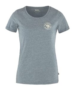 fjallraven 1960 logo t-shirt - women's indigo blue/melange x-small