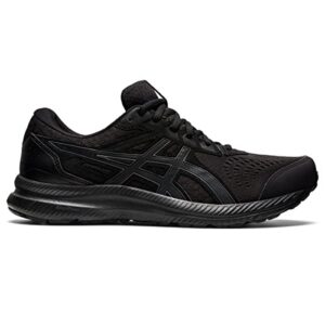 asics men's gel-contend 8 running shoes, 10.5, black/carrier grey