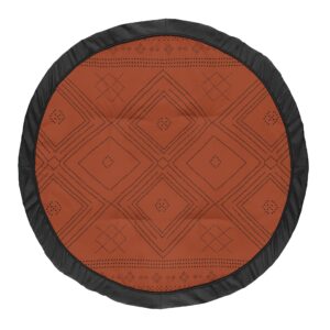 sweet jojo designs tribal boho dot boy or girl baby playmat tummy time infant play mat - rust orange and black woodland bohemian southwest geometric arrow gender neutral aztec mud cloth