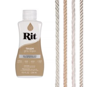 rit dye liquid sampler kit- wide selection of colors and rope samples