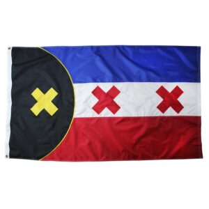 soulbuty l’-manberg flag embroidered cross dream smp 3x5ft- l-manberg flag- double printed with brass grommets