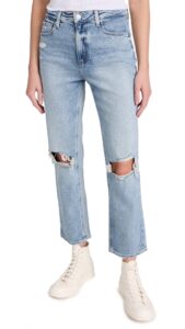 paige women's high rise noella jeans, ravenna destructed, blue, 27