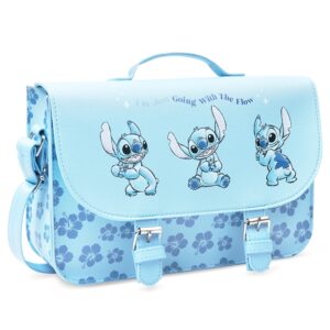 disney stitch bag for girls, lilo and stitch cross body bag (blue)