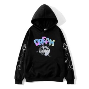 wzsmhft dream 29 million merch hoodie men women dream team smp sweatshirts pullover new tracksuit (black,m)