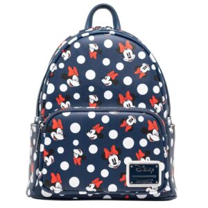 loungefly women's disney minnie mouse polka dot blue backpack